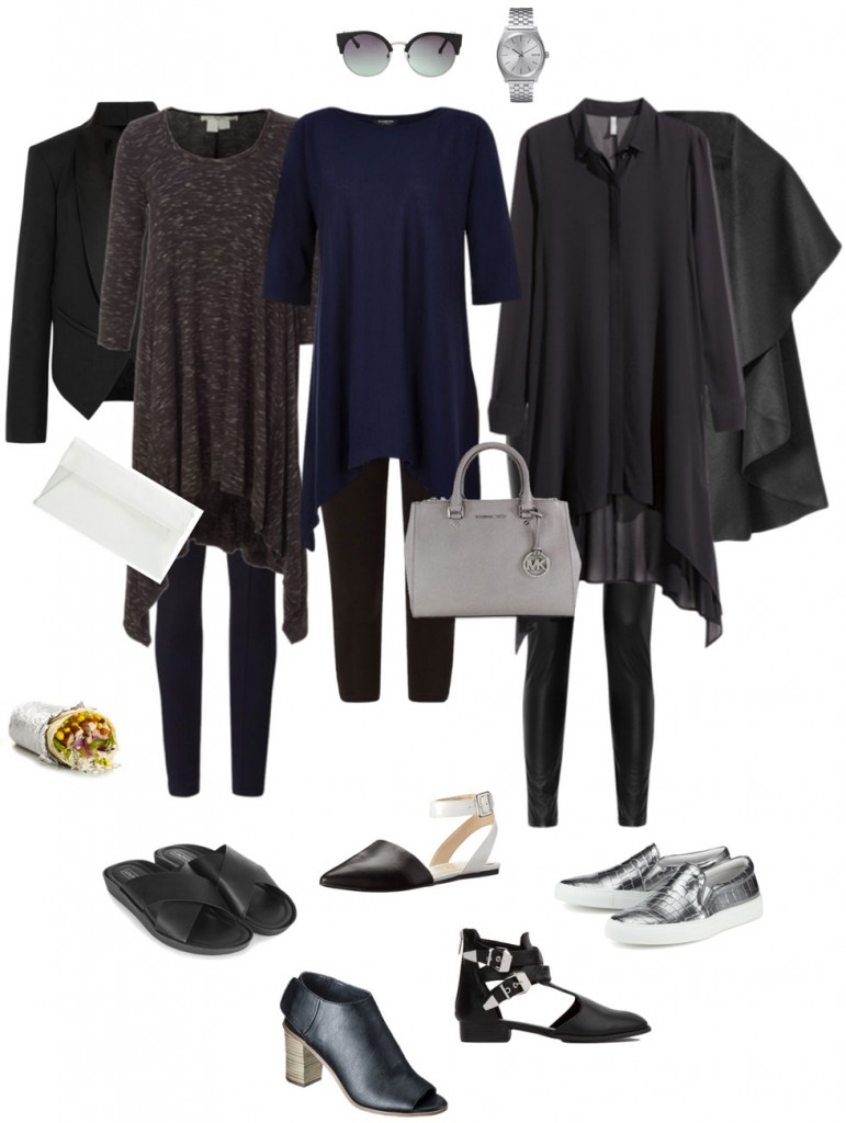 Ensemble: Drapey Black with Leggings - YLF