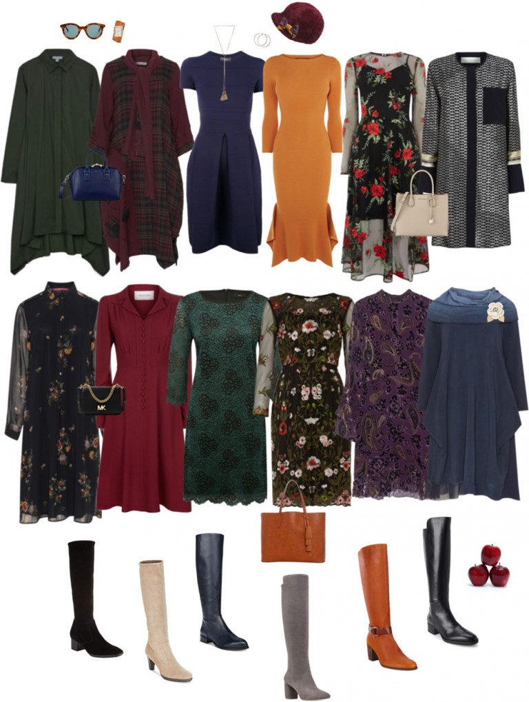 Ensemble: Dresses & Knee-High Boots - YLF