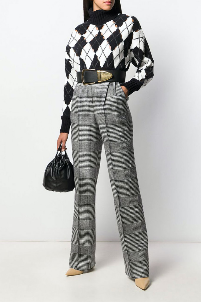 Outfit Formula: Pattern-Mixed Plaid Pants - YLF