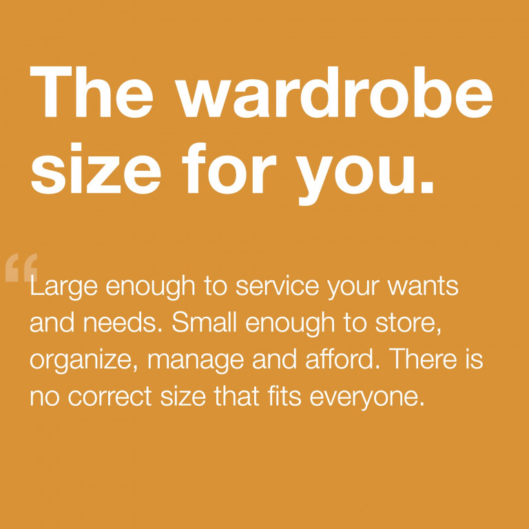 The Optimal Wardrobe Size - YLF